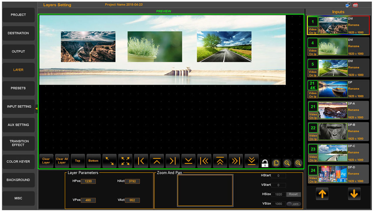 Bảng điều khiển sự kiện MIG-EH6000