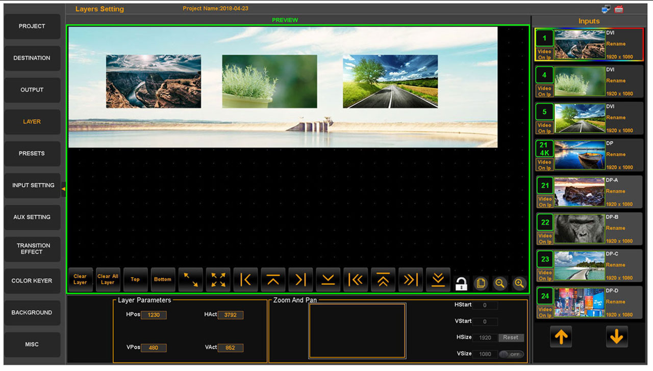 Bảng điều khiển sự kiện MIG-EH8000