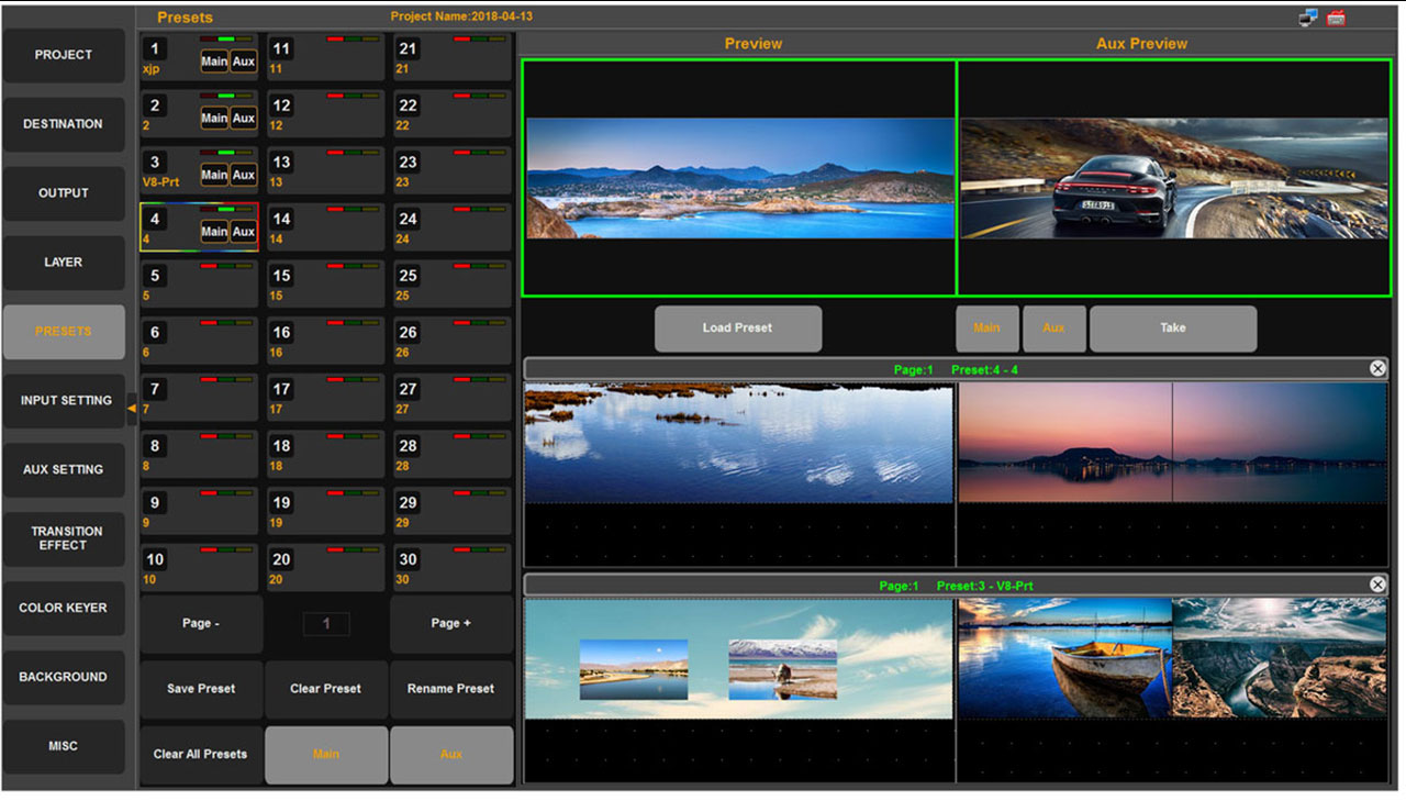Bảng điều khiển sự kiện MIG-EH8000