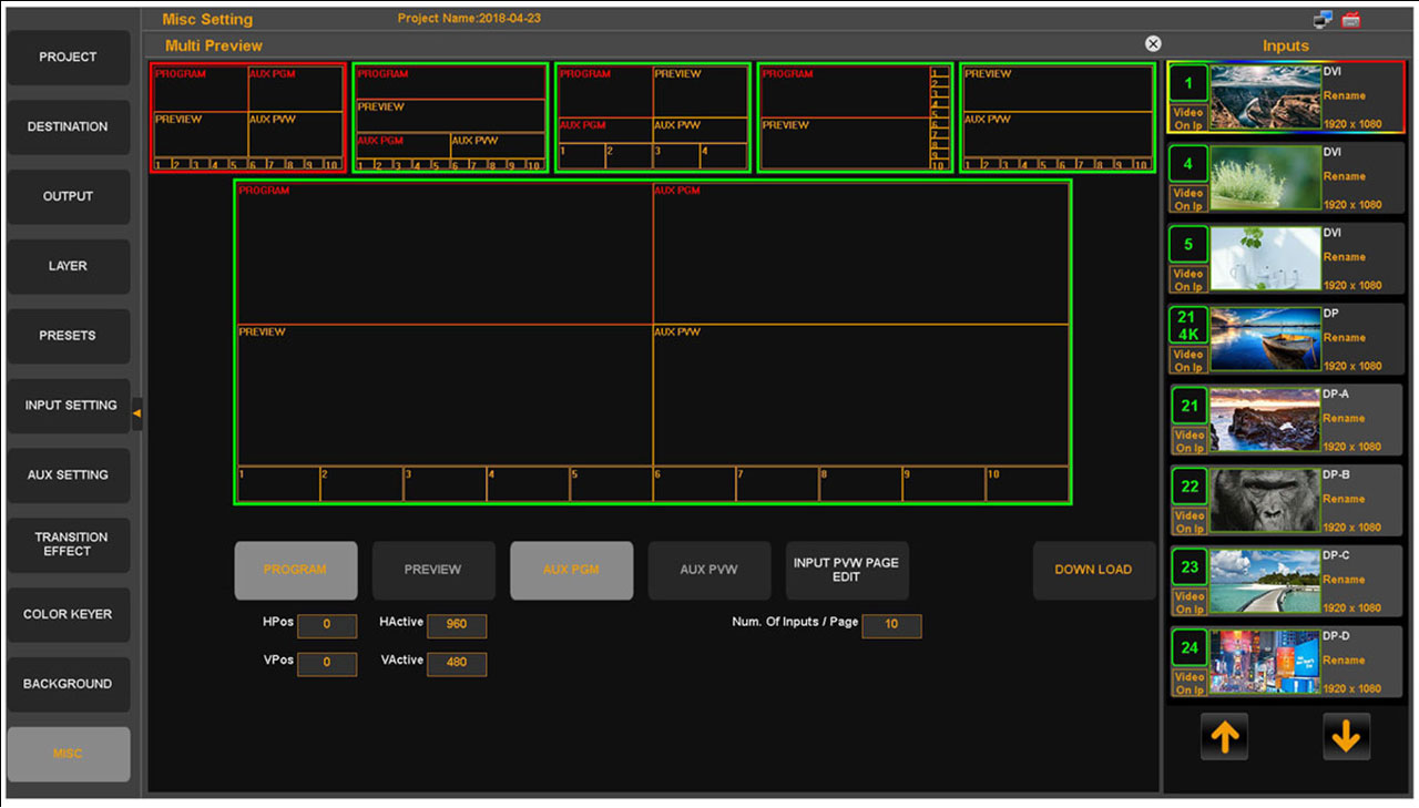 Bảng điều khiển sự kiện MIG-EH8000
